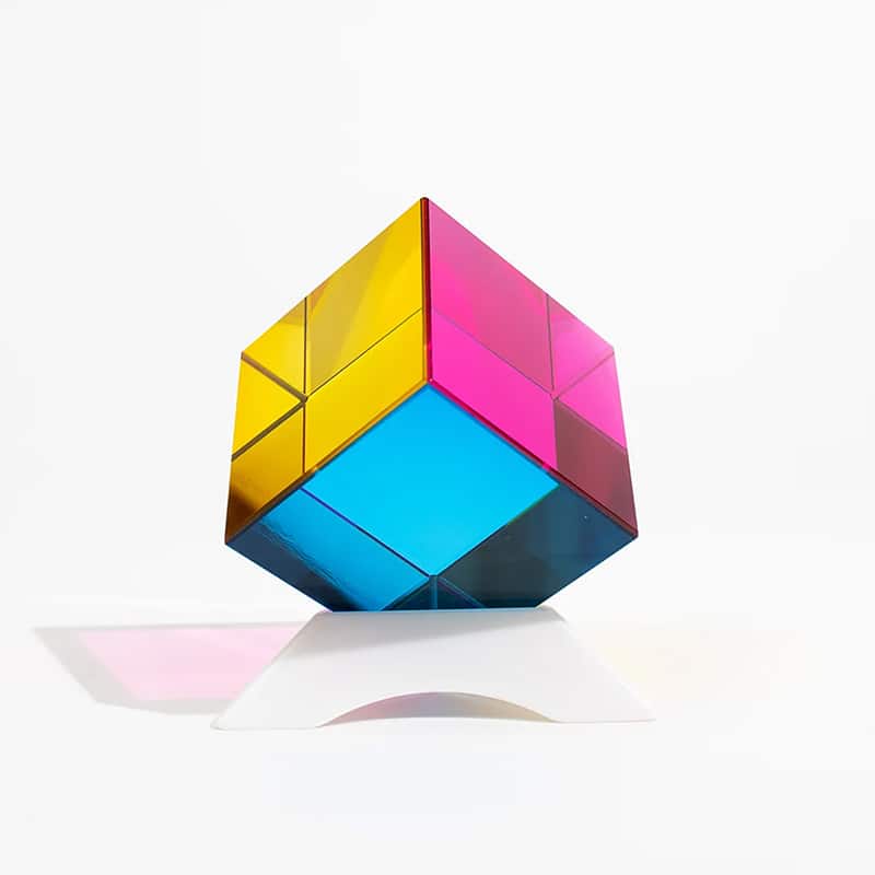 Cmy Cube CMY Colour Mixing Cube - 50mm Acrylic Prism For Desk Décor ...