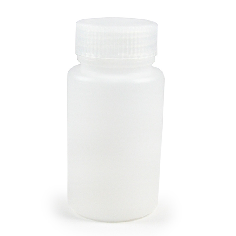 HDPE Polyethylene Wide-Mouth Sample Bottle, 125mL (4oz)