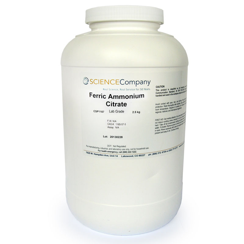 Photographic Grade Ferric Ammonium Citrate 2.5kg for sale. Buy from The ...