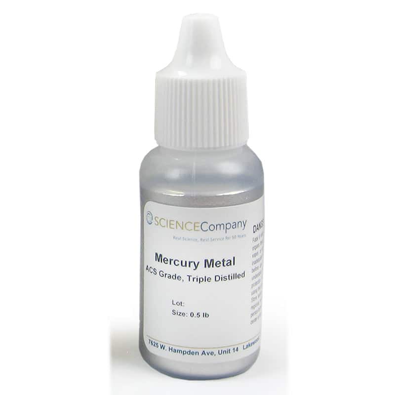 Triple Distilled Mercury Metal (quicksilver) half pound for sale. Buy ...