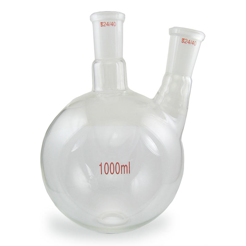 Two Neck Round Bottom Flask, 24/40 Joints, 1000mL
