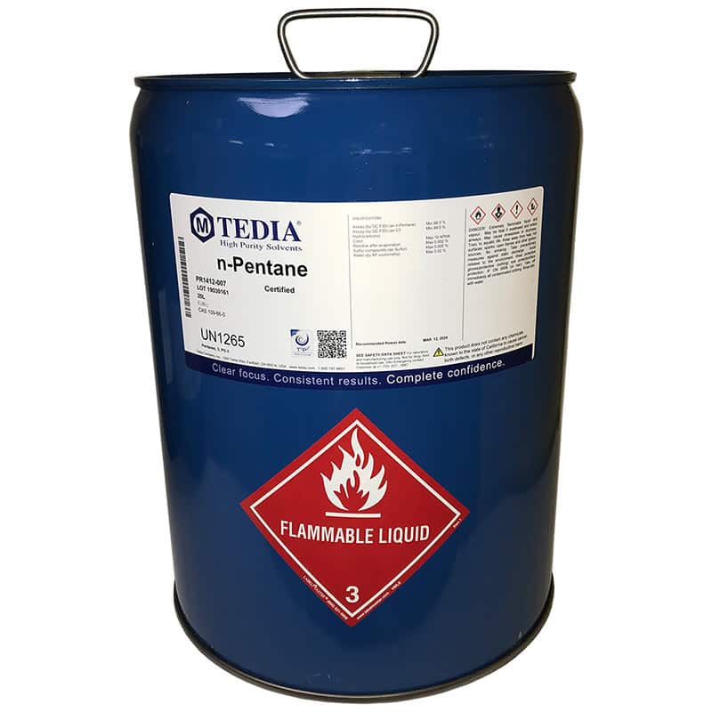 Certified Pure n-Pentane, 20L. for sale. Buy from The Science Company.