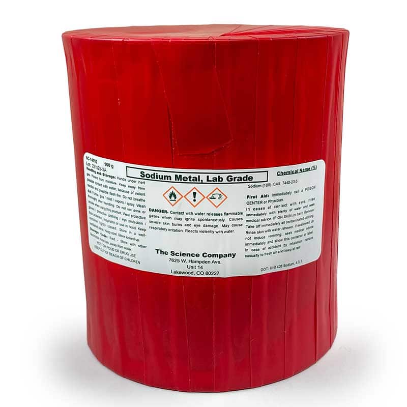 Lab Grade Sodium Metal, 100g for sale. Buy from The Science Company.