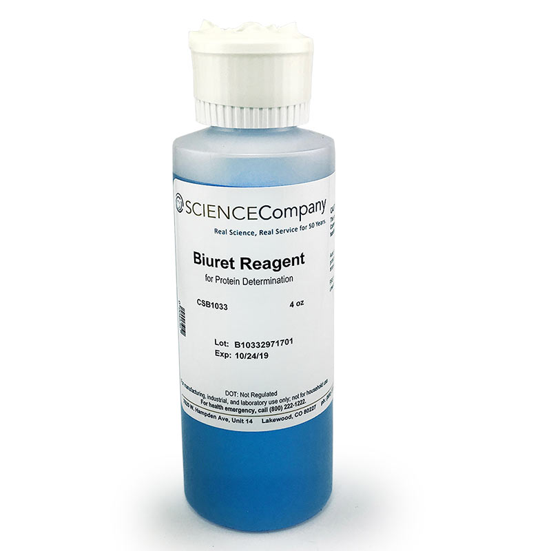 Protein Test - Biuret Reagent Solution, 4oz. for sale. Buy from The ...