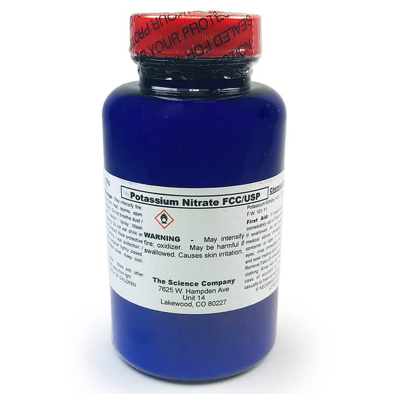 FCC/USP Grade Potassium Nitrate, (Saltpeter), 100g for sale. Buy from ...